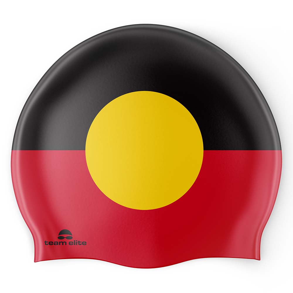 Aboriginal Flag (Indigenous) Swim Cap – Team Elite