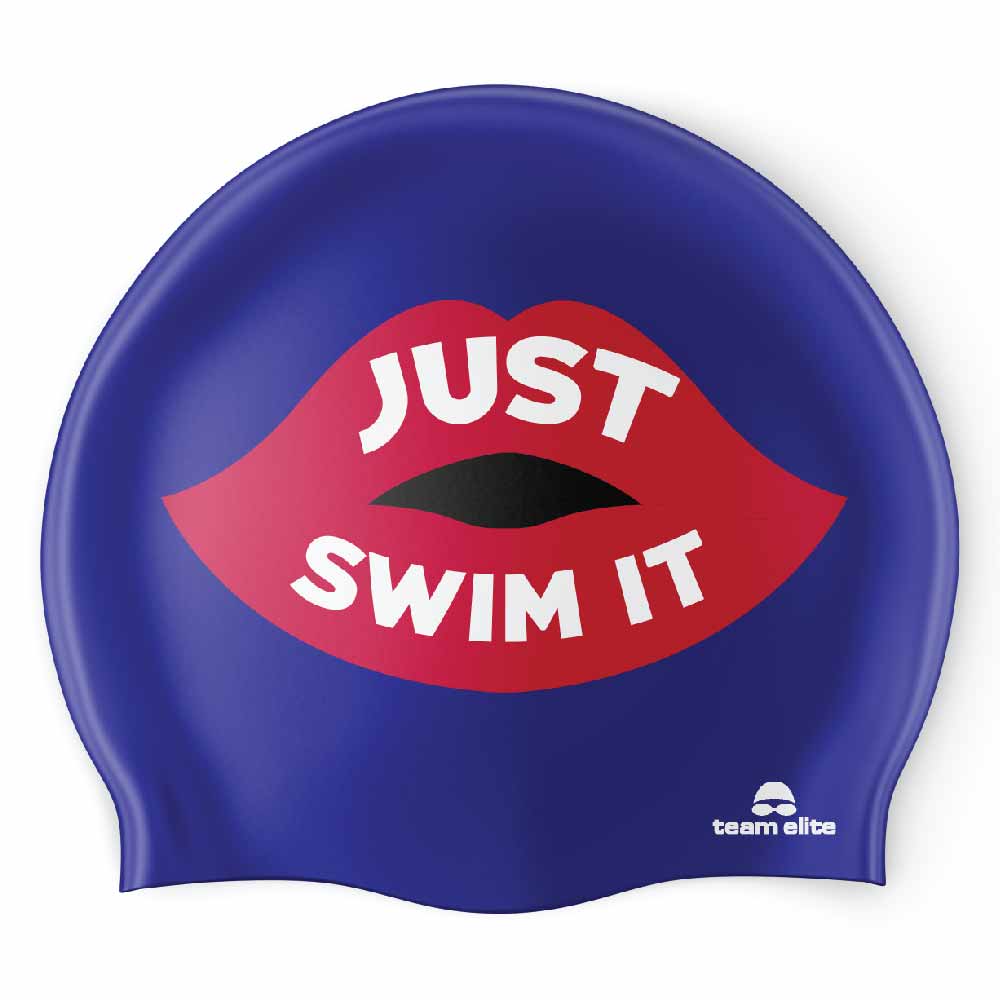 Just Swim It Seamless Silicone Swim Cap - Blue – Team Elite