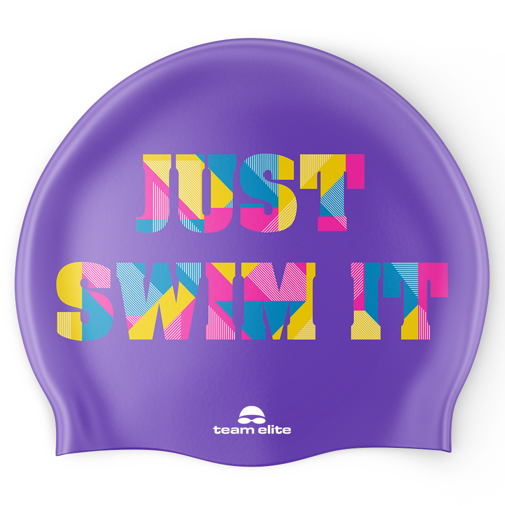 Just Swim It Swim Cap - Purple – Team Elite
