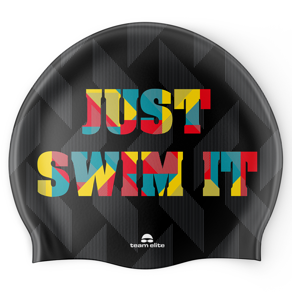 Just Swim It Swim Cap - Black – Team Elite