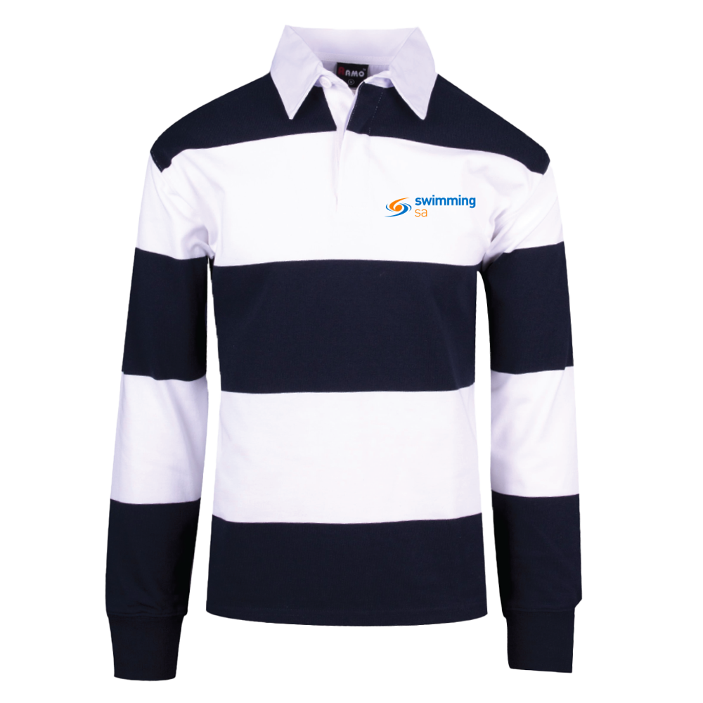Swimming SA Navy/White Hooped Rugby Jersey – Team Elite