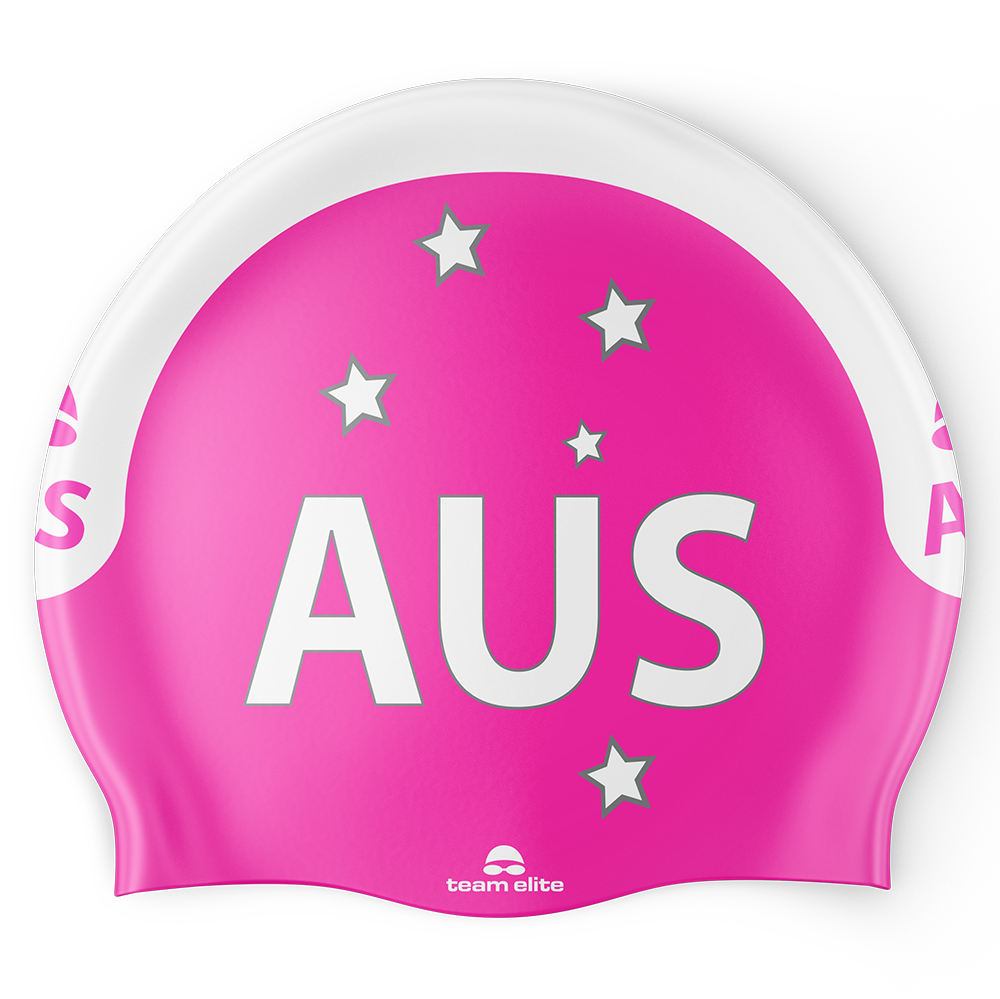 AUS Swim Cap - Pink/Silver – Team Elite