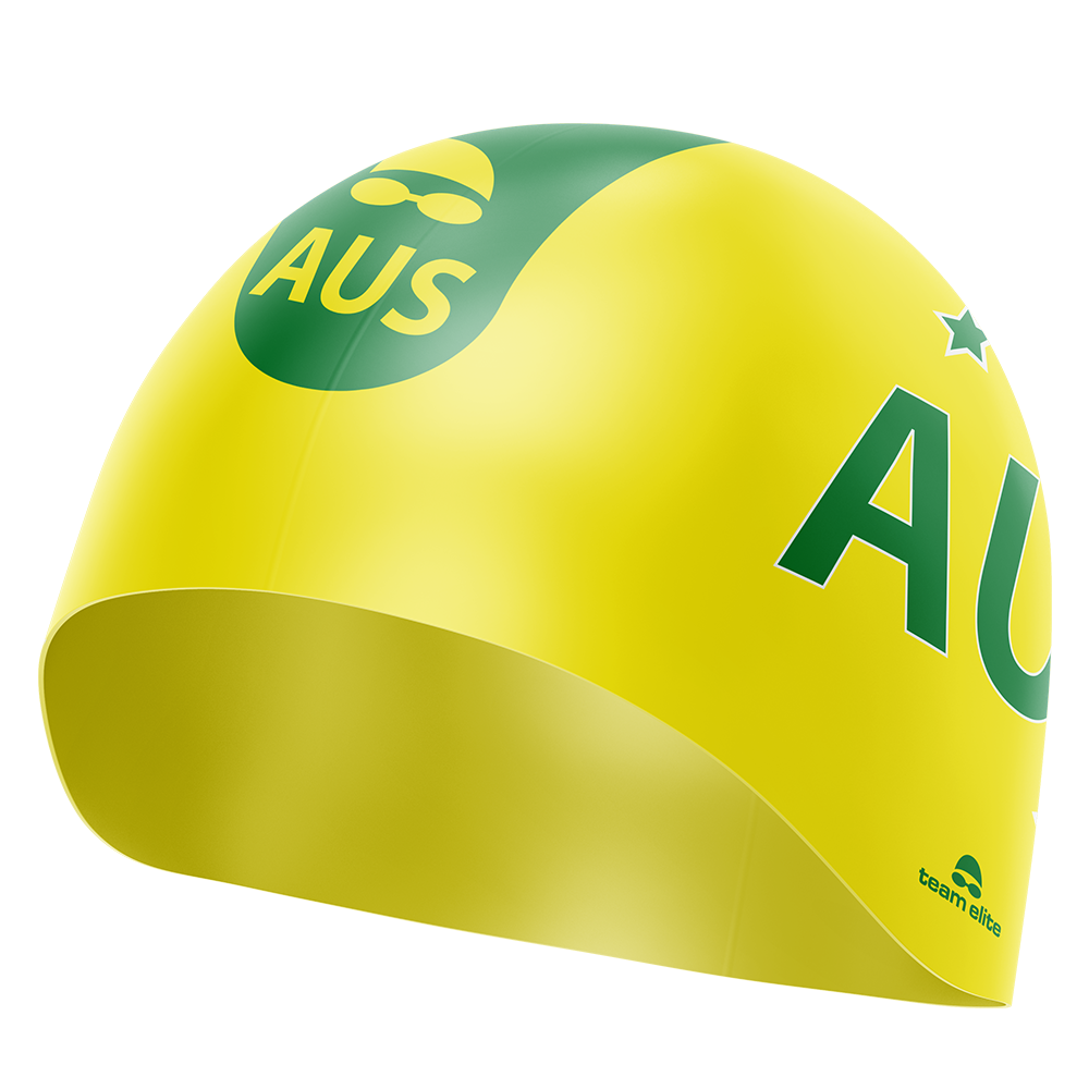 AUS Swim Cap - Yellow/Green – Team Elite