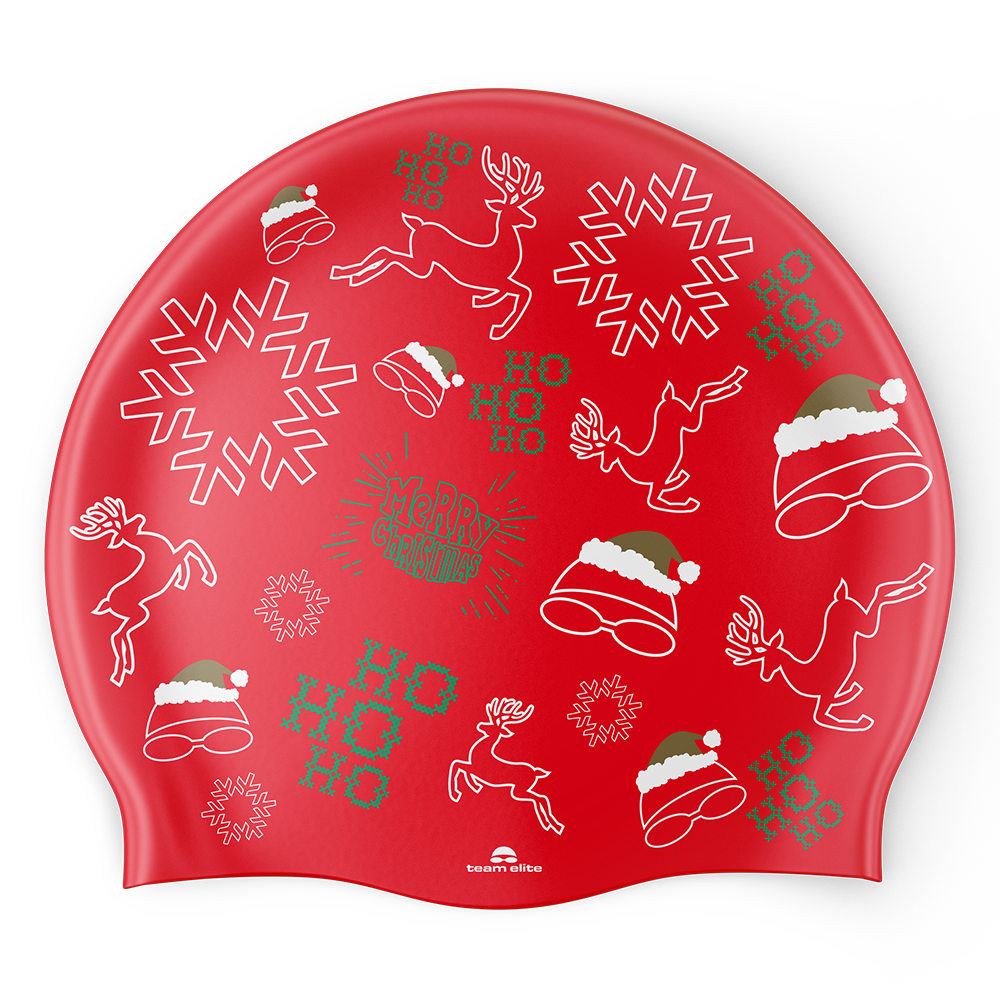 Christmas Swim Cap - Red – Team Elite