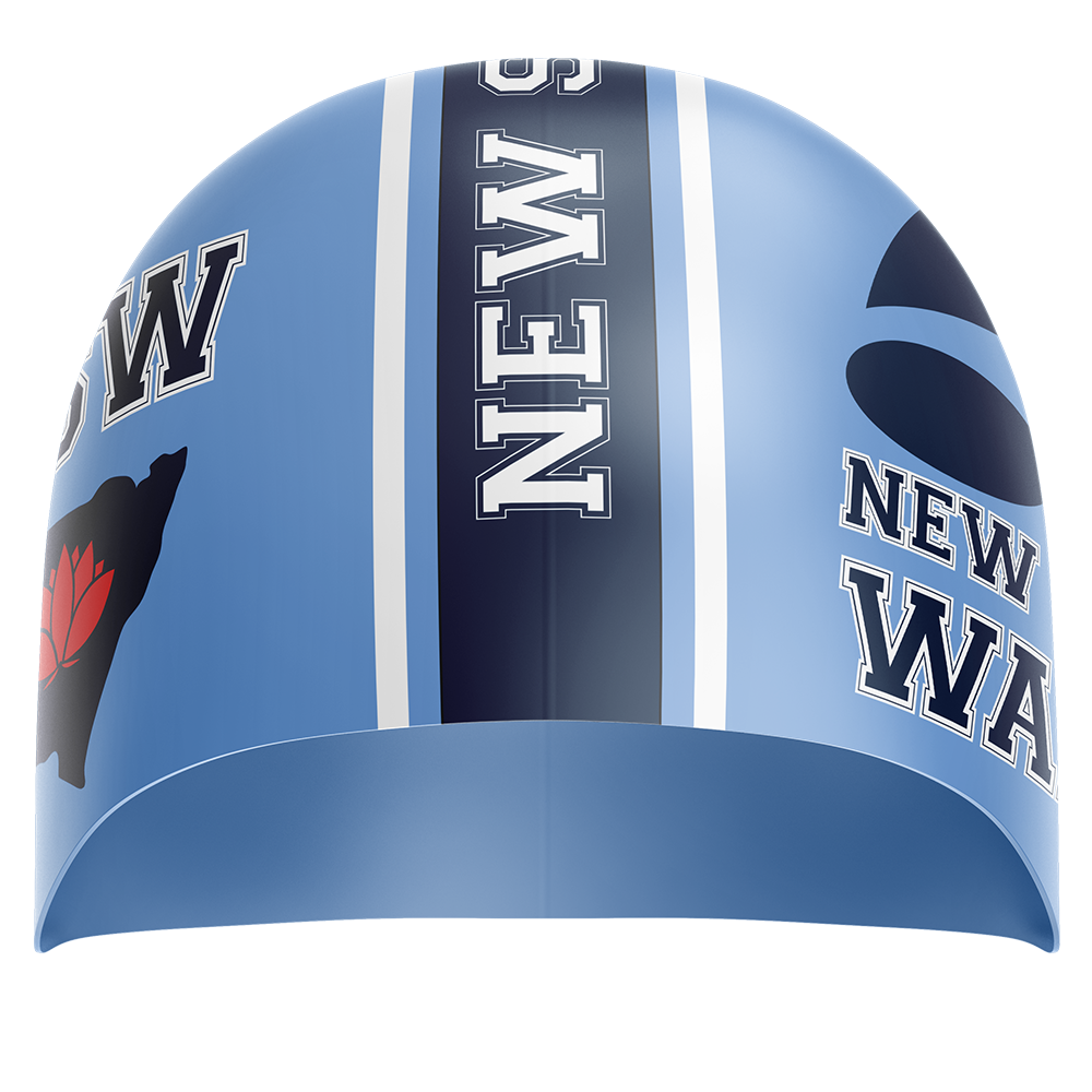 NSW Swim Cap - Blue/Red – Team Elite