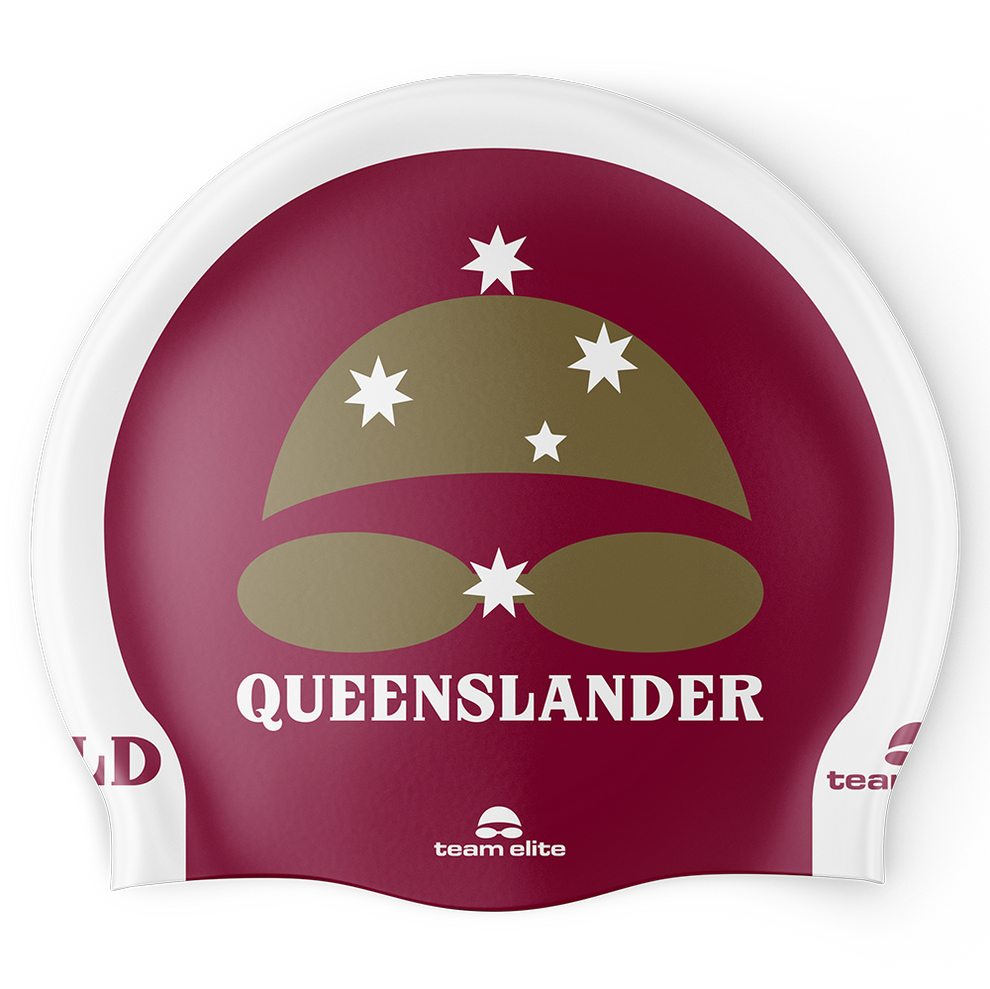 Queenslander Swim Cap - Maroon – Team Elite